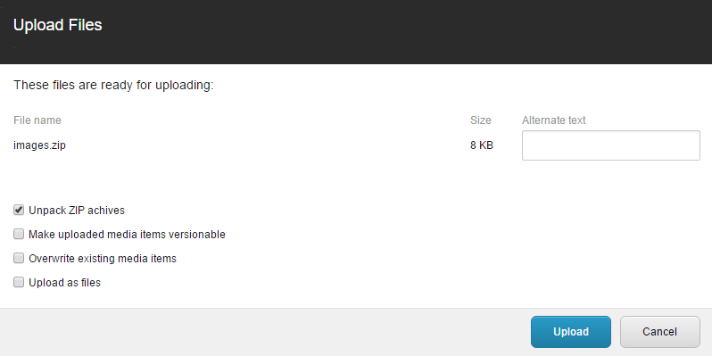 Bug: Sitecore Media Library Issue with Unpacking Zip Archives | Sitecore Best Practices Blog